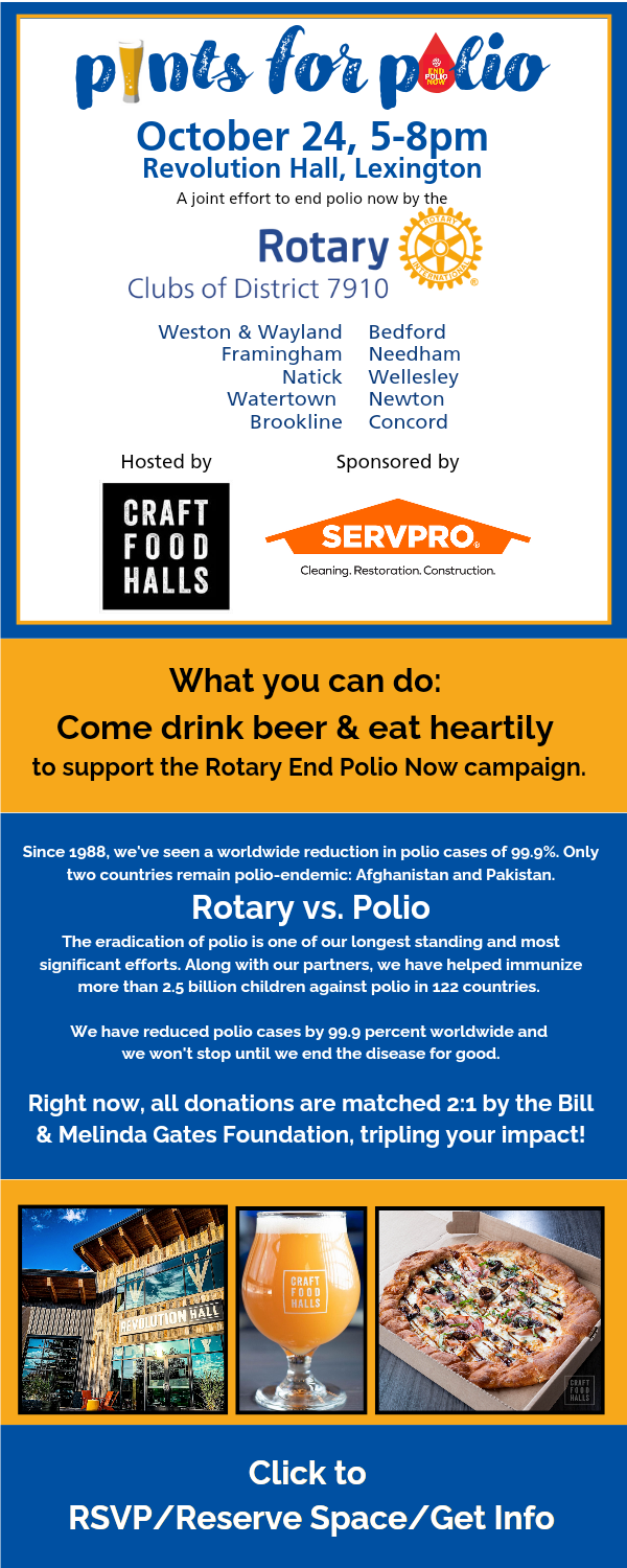 Pints for Polio - October 24 @ Revolution Hall, Lexington | Rotary ...